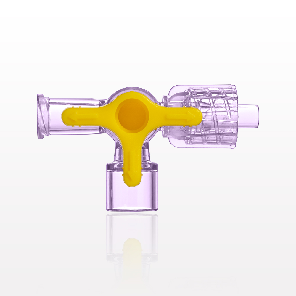 4-Way Stopcock, Female Luer Lock, Male Luer with Spin Lock, Tubing Port ...